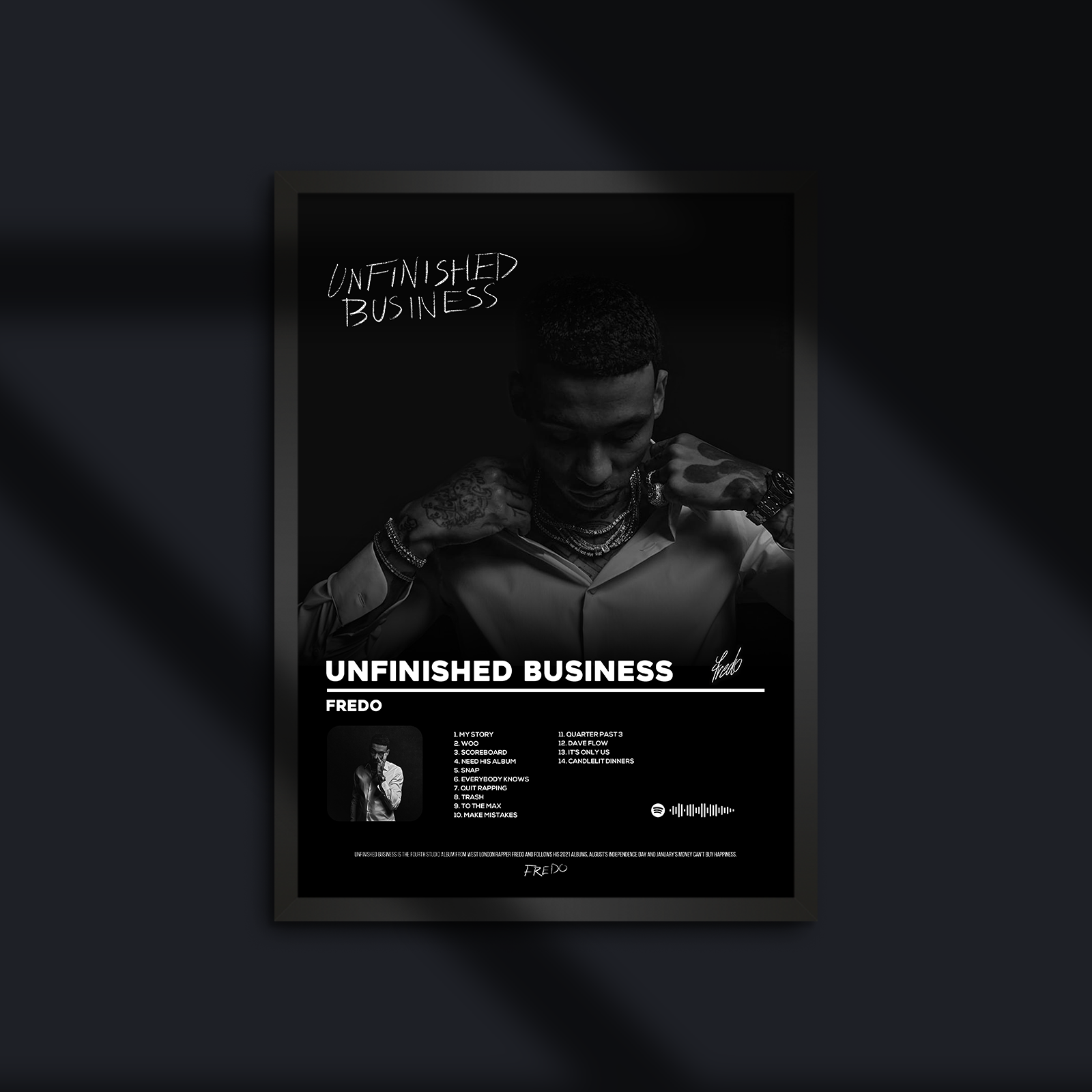 FREDO "Unfinished Business" (STEALTH 2.0) - Music Print/Poster ...