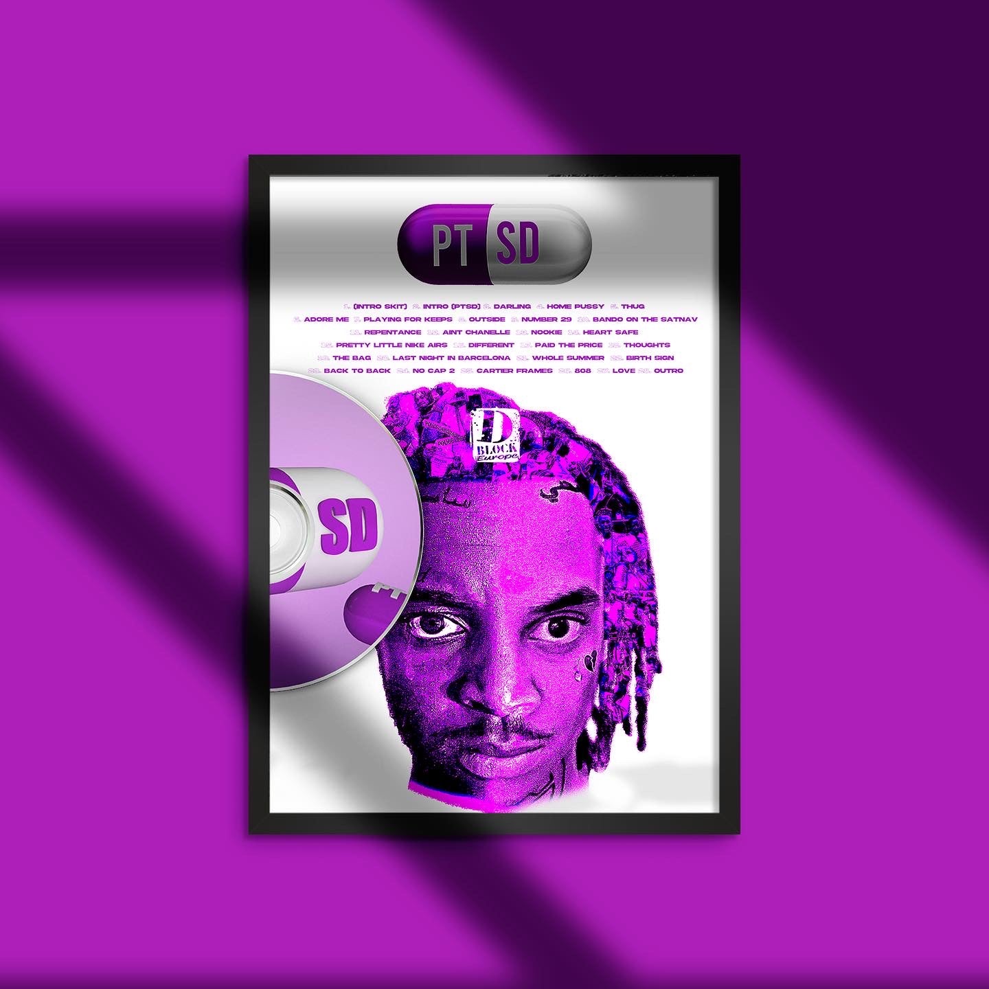 D Block Europe "PTSD" - Music Print/Poster – Styling Walls