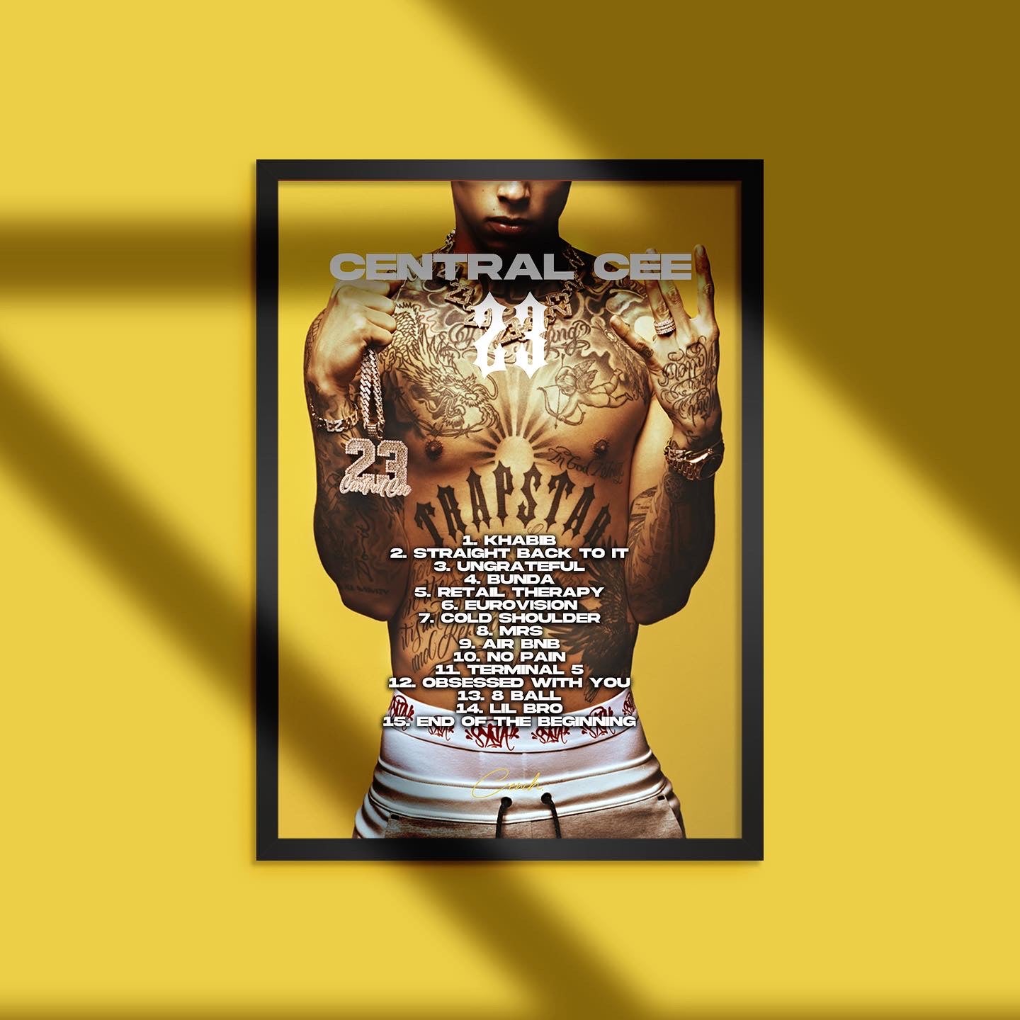 Central Cee "23/Twenty Three" - Music Poster – Styling Walls