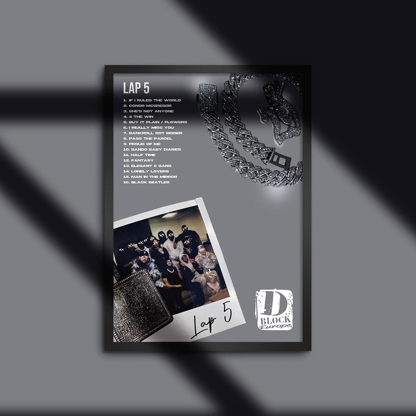 D Block Europe "Lap 5" - Music Poster/Print – Styling Walls