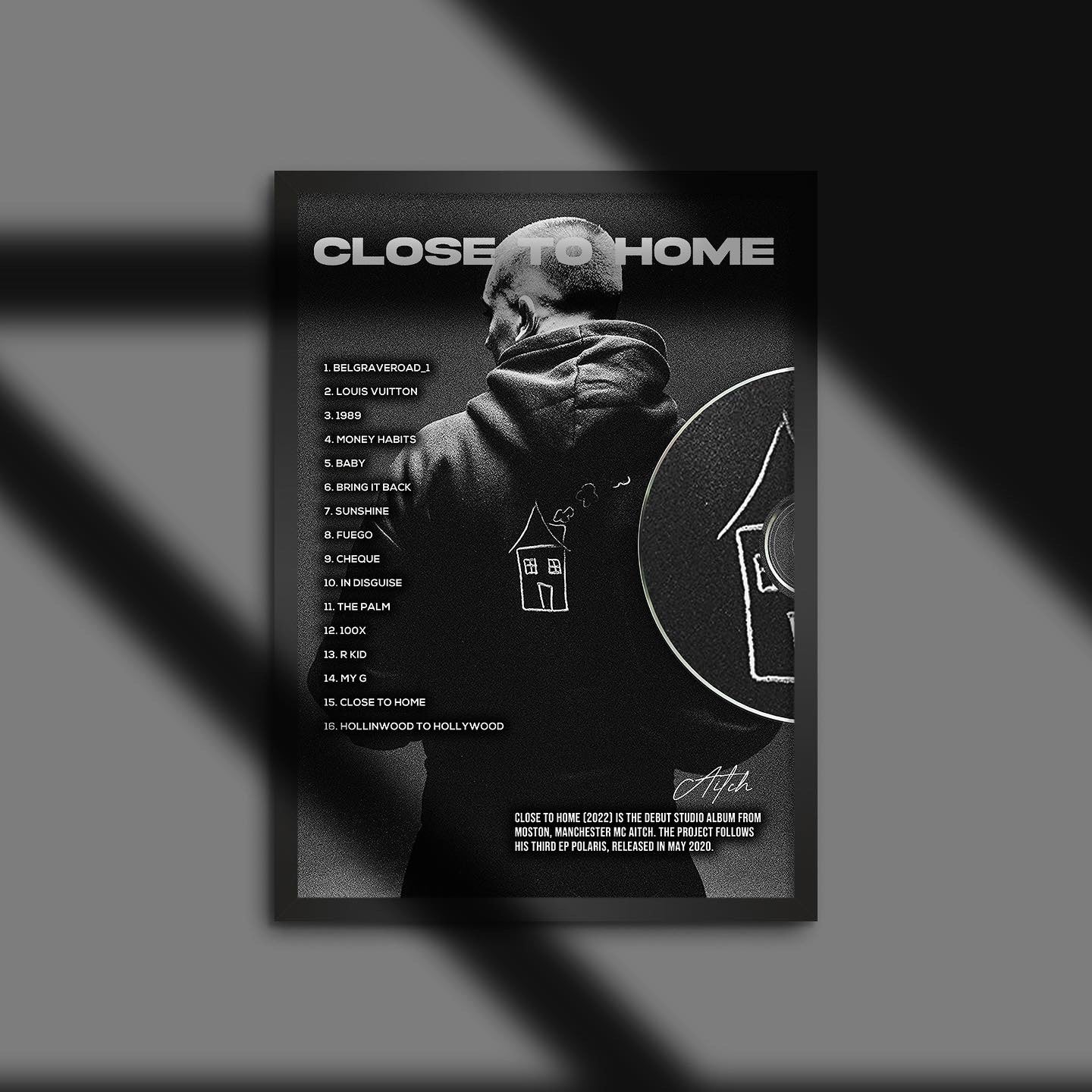 Aitch "Close To Home" - Music Print/Poster – Styling Walls